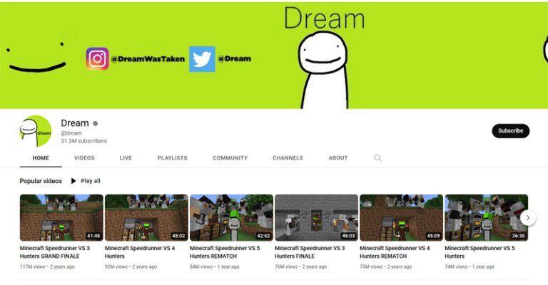 Favorite Minecraft Youtubers and Livestreamers of 2022 - TeamVisionary